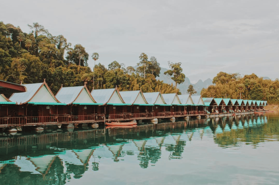 Sleep Overnight In Floating Bungalows in Khao Sok National Park