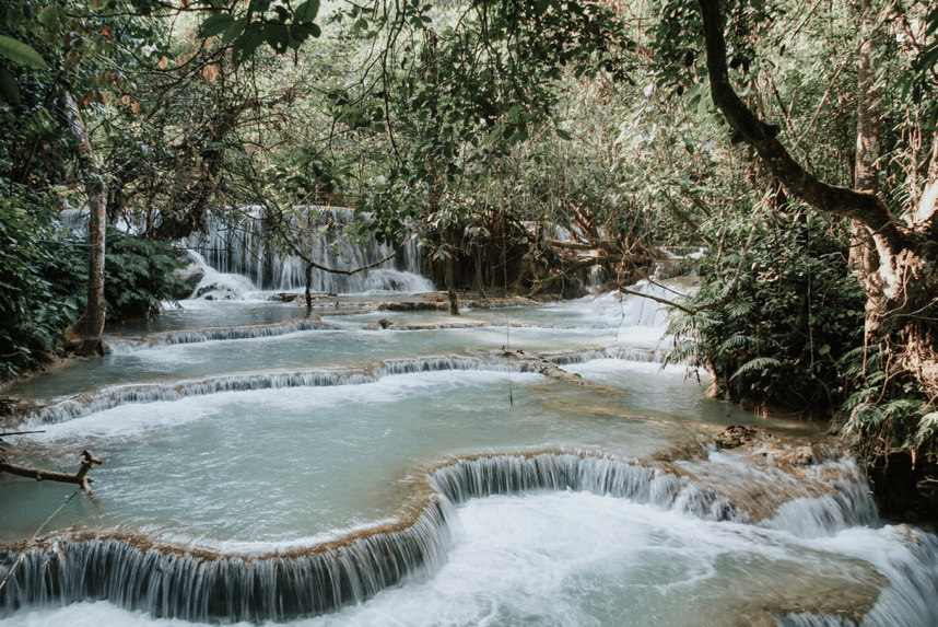 Come Swim In The Prettiest Turquoise Waterfalls in Laos